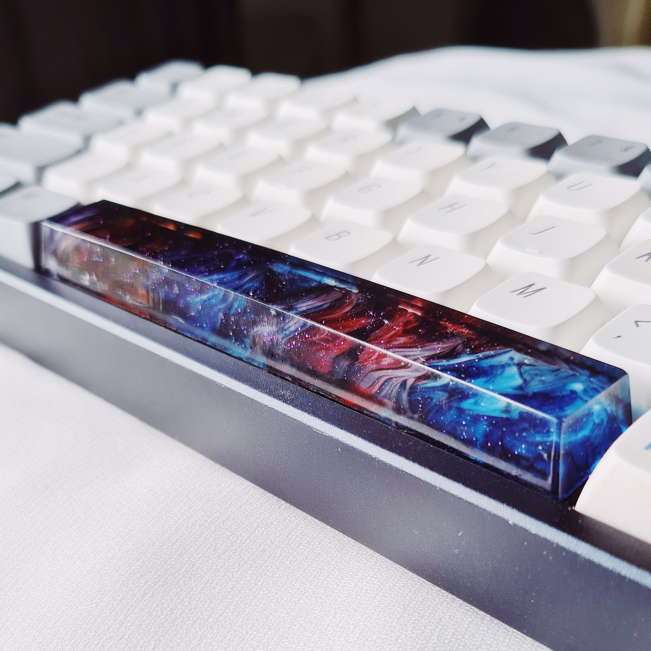 Epoxy Resin Artisan Keycap, Custom Keycaps, Interstellar Galaxy Keycap ...