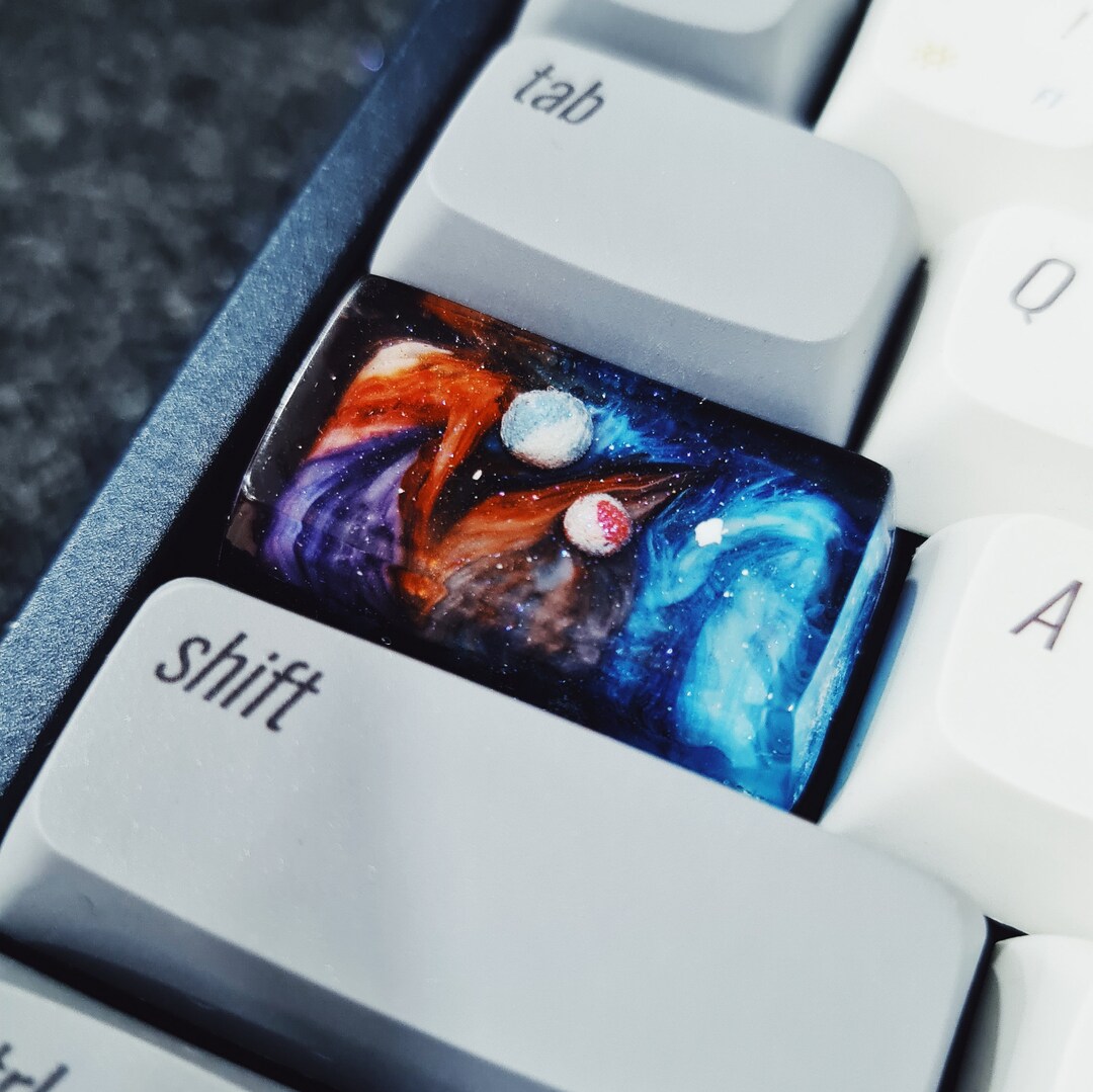 Space Artisan Keycap, Custom Keycaps, Interstellar Galaxy Planet Keycap ...