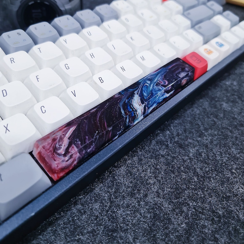 Epoxy Resin Artisan Keycap, Custom Keycaps, Interstellar Galaxy Keycap ...