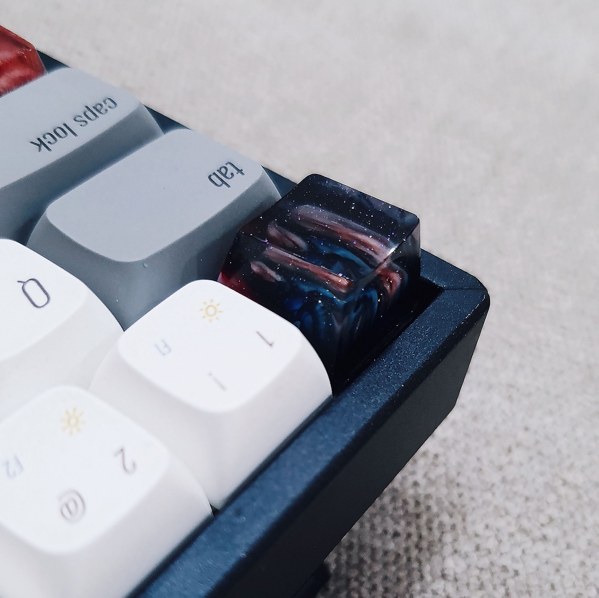 Epoxy Resin Artisan Keycap, Custom Keycaps, Interstellar Galaxy Keycap ...