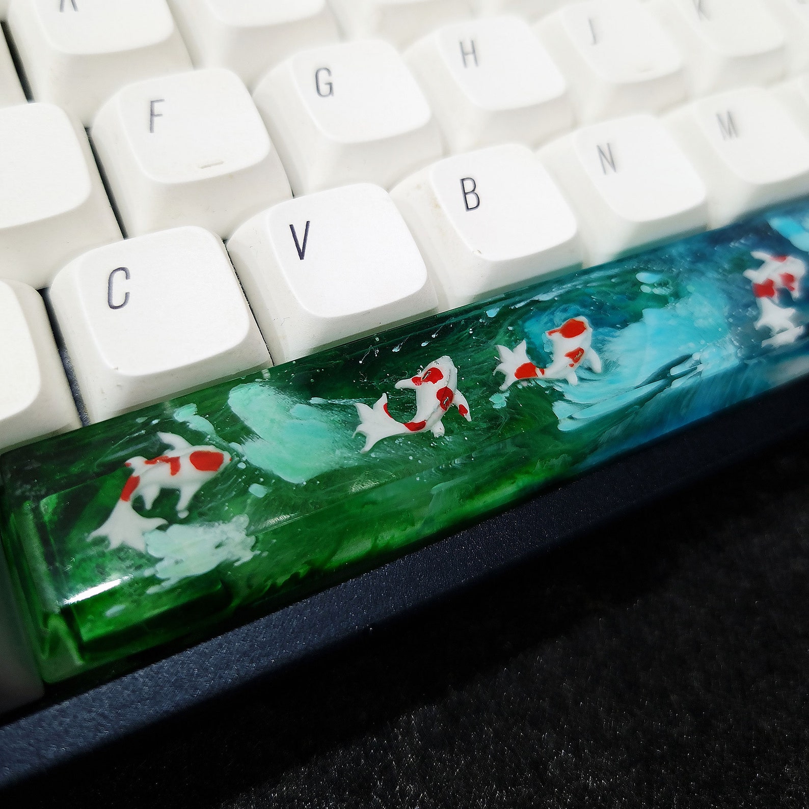Epoxy Resin Artisan Keycap, Custom Keycaps, Botanical Koi Keycaps, SA ...