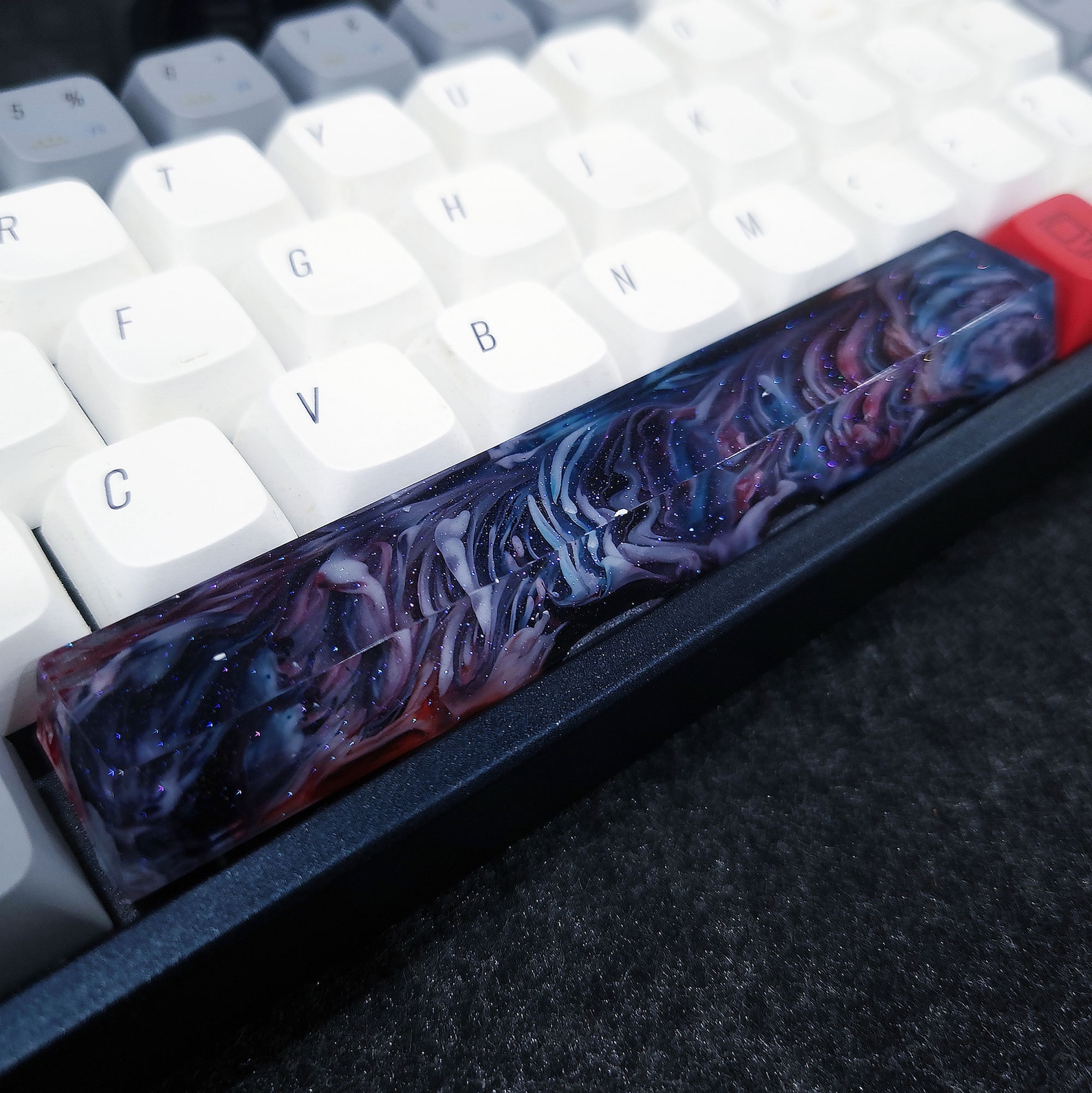Epoxy Resin Artisan Keycap, Custom Keycaps, Interstellar Galaxy Keycap ...