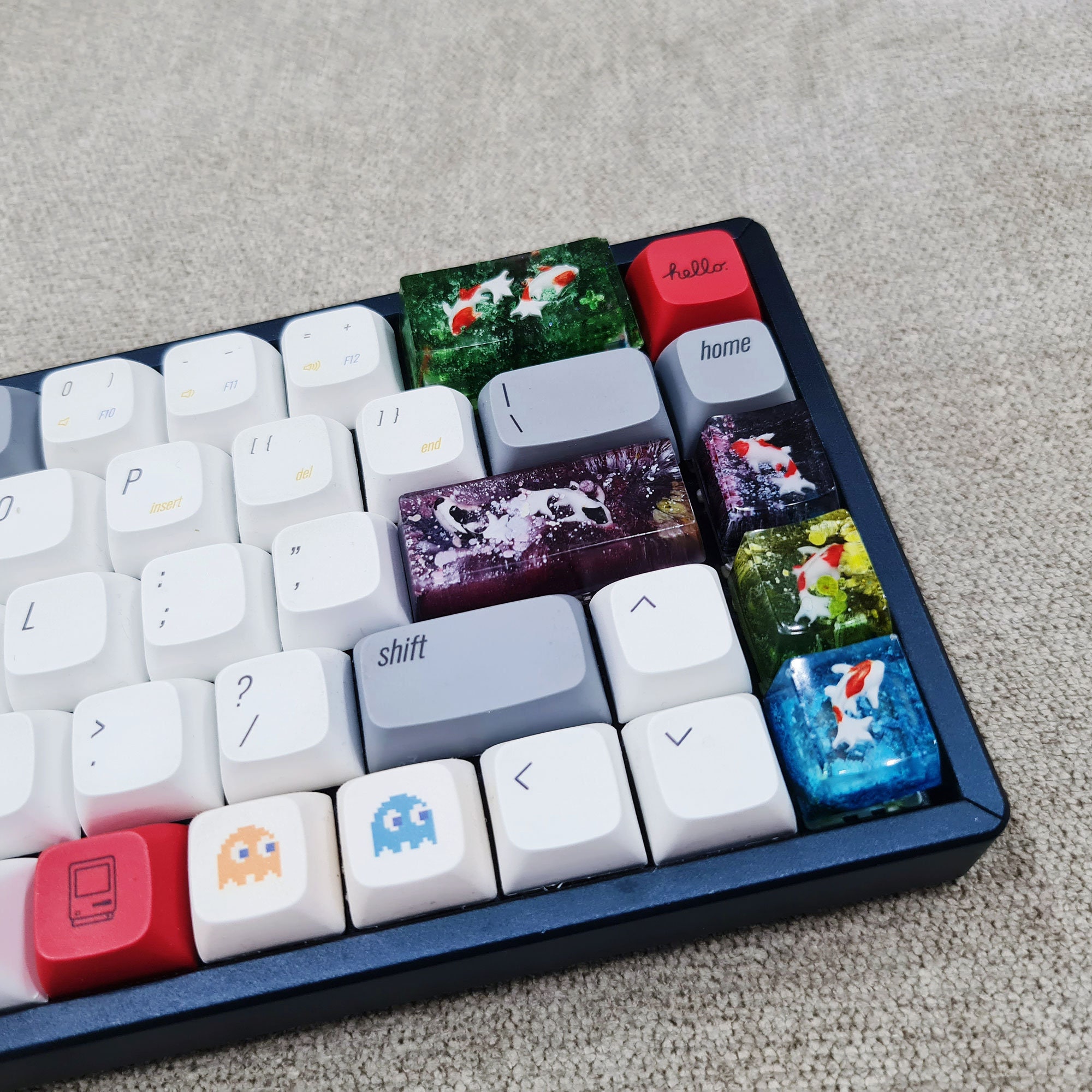 Epoxy Resin Artisan Keycap Custom Keycaps Botanical Koi - Etsy