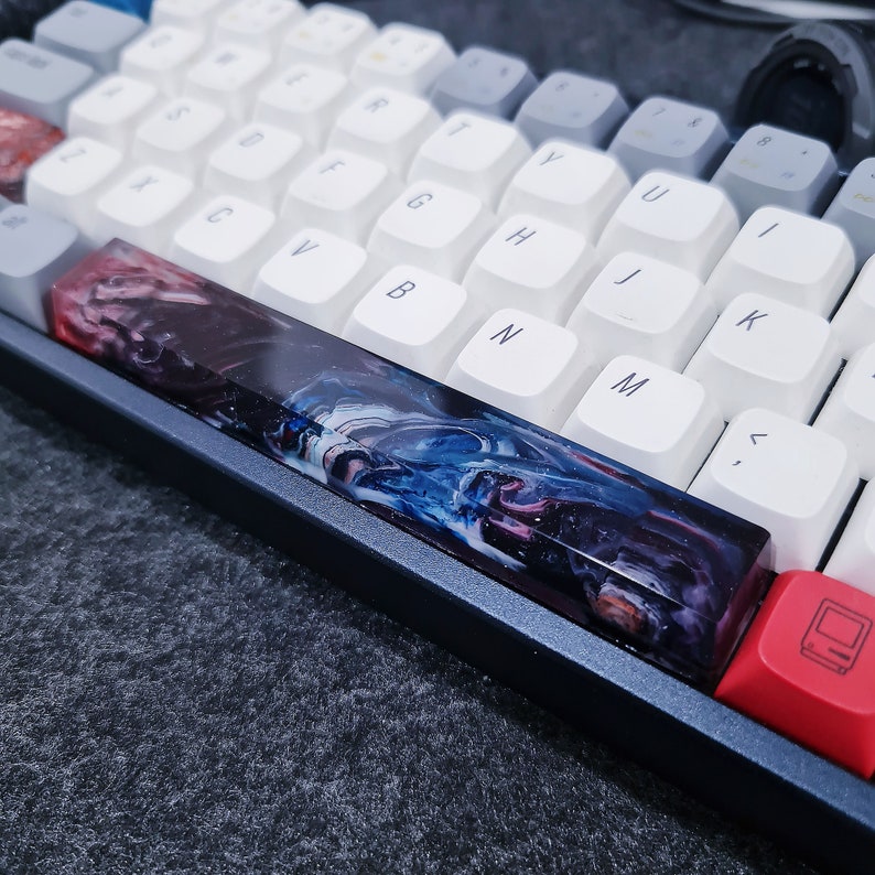 Epoxy Resin Artisan Keycap, Custom Keycaps, Interstellar Galaxy Keycap ...