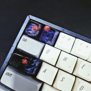 Space Artisan Keycap, Custom Keycaps, Interstellar Galaxy Planet Keycap ...
