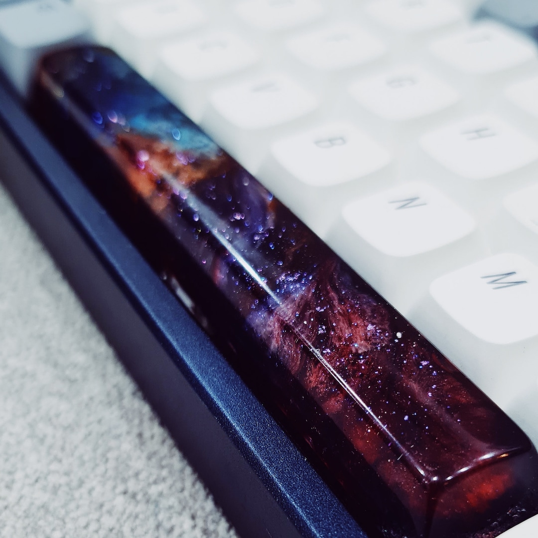 Epoxy Resin Artisan Keycap, Custom Keycaps, Interstellar Galaxy Keycap ...