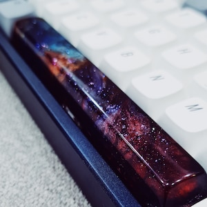 Epoxy Resin Artisan Keycap, Custom Keycaps, Interstellar Galaxy Keycap ...