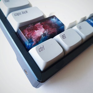 Epoxy Resin Artisan Keycap, Custom Keycaps, Botanical Keycaps, Cherry ...