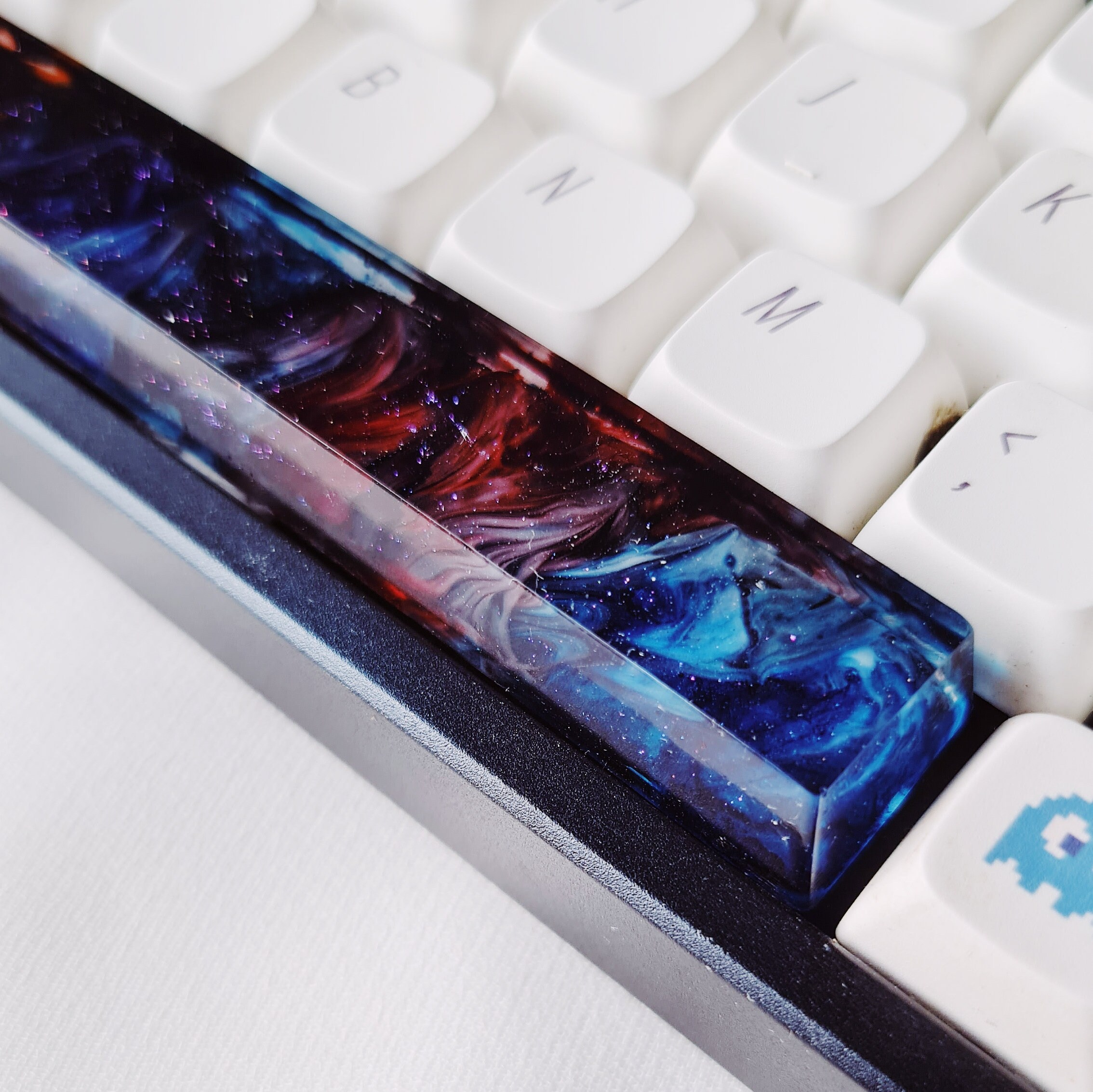 Epoxy Resin Artisan Keycap, Custom Keycaps, Interstellar Galaxy Keycap ...