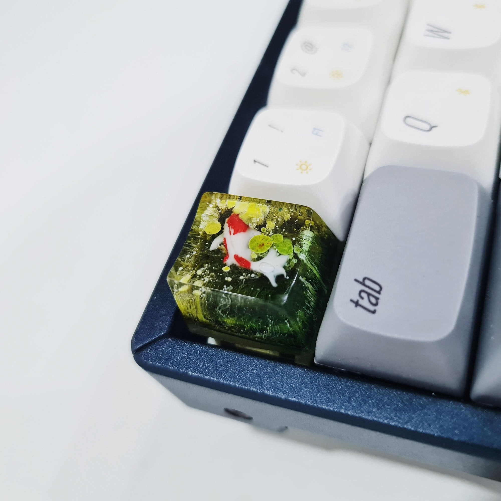 Epoxy Resin Artisan Keycap Custom Keycaps Botanical Koi - Etsy