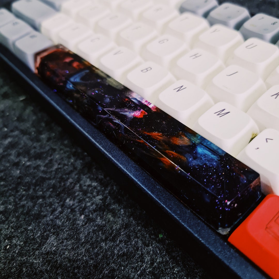Epoxy Resin Artisan Keycap, Custom Keycaps, Interstellar Galaxy Keycap ...