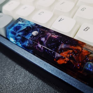 Space Artisan Keycap, Custom Keycaps, Interstellar Galaxy Planet Keycap ...