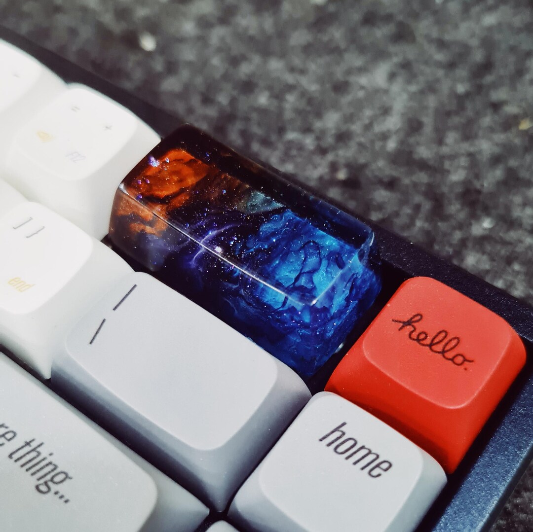 Epoxy Resin Artisan Keycap, Custom Keycaps, Interstellar Galaxy Keycap ...