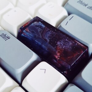 Epoxy Resin Artisan Keycap, Custom Keycaps, Interstellar Galaxy Keycap ...