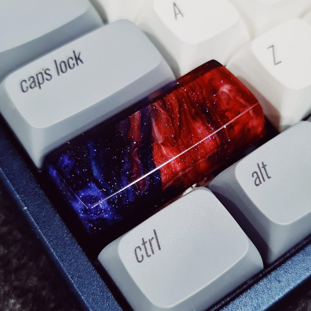 Epoxy Resin Artisan Keycap, Custom Keycaps, Interstellar Galaxy Keycap ...