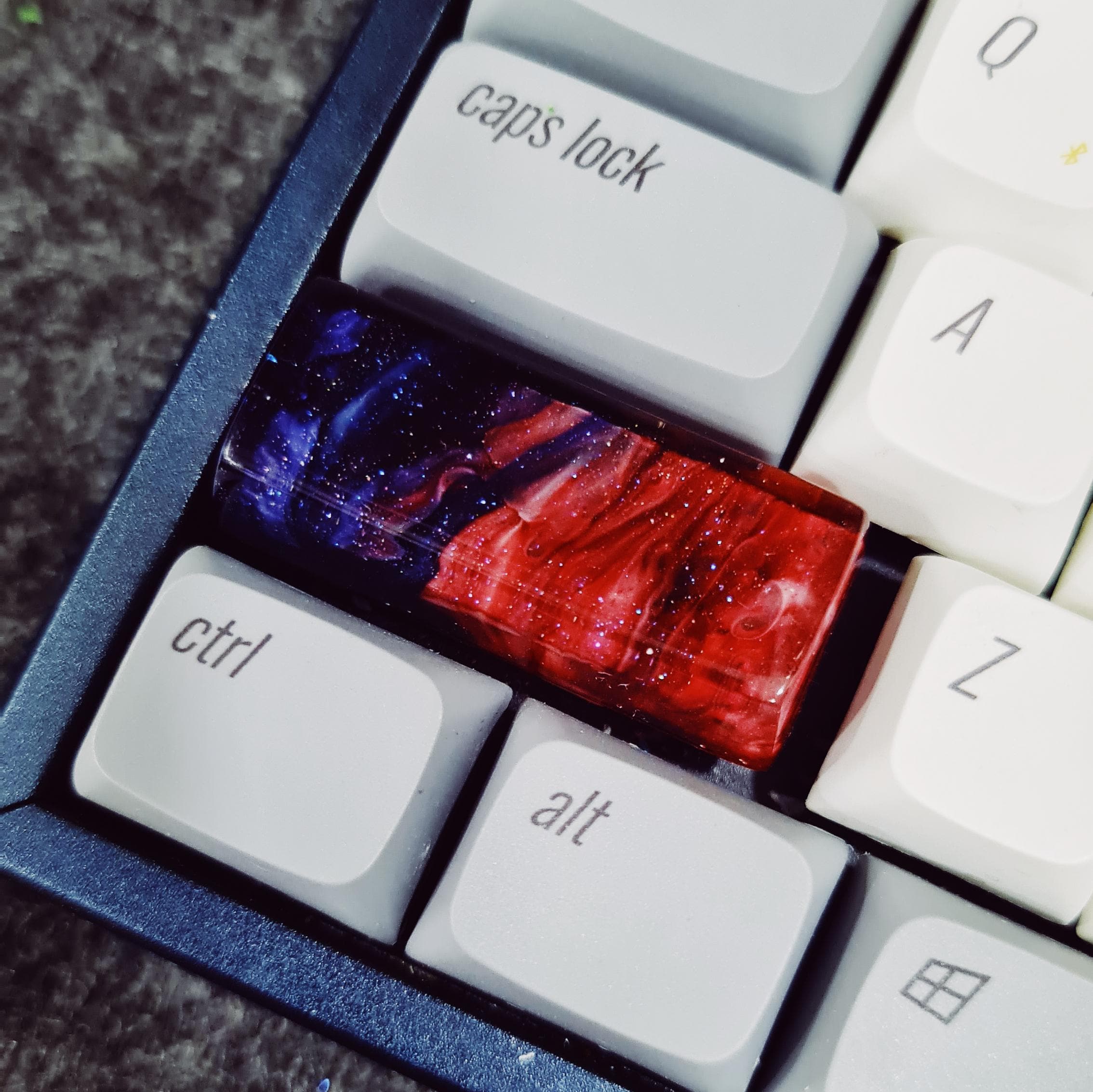 Epoxy Resin Artisan Keycap, Custom Keycaps, Interstellar Galaxy Keycap ...