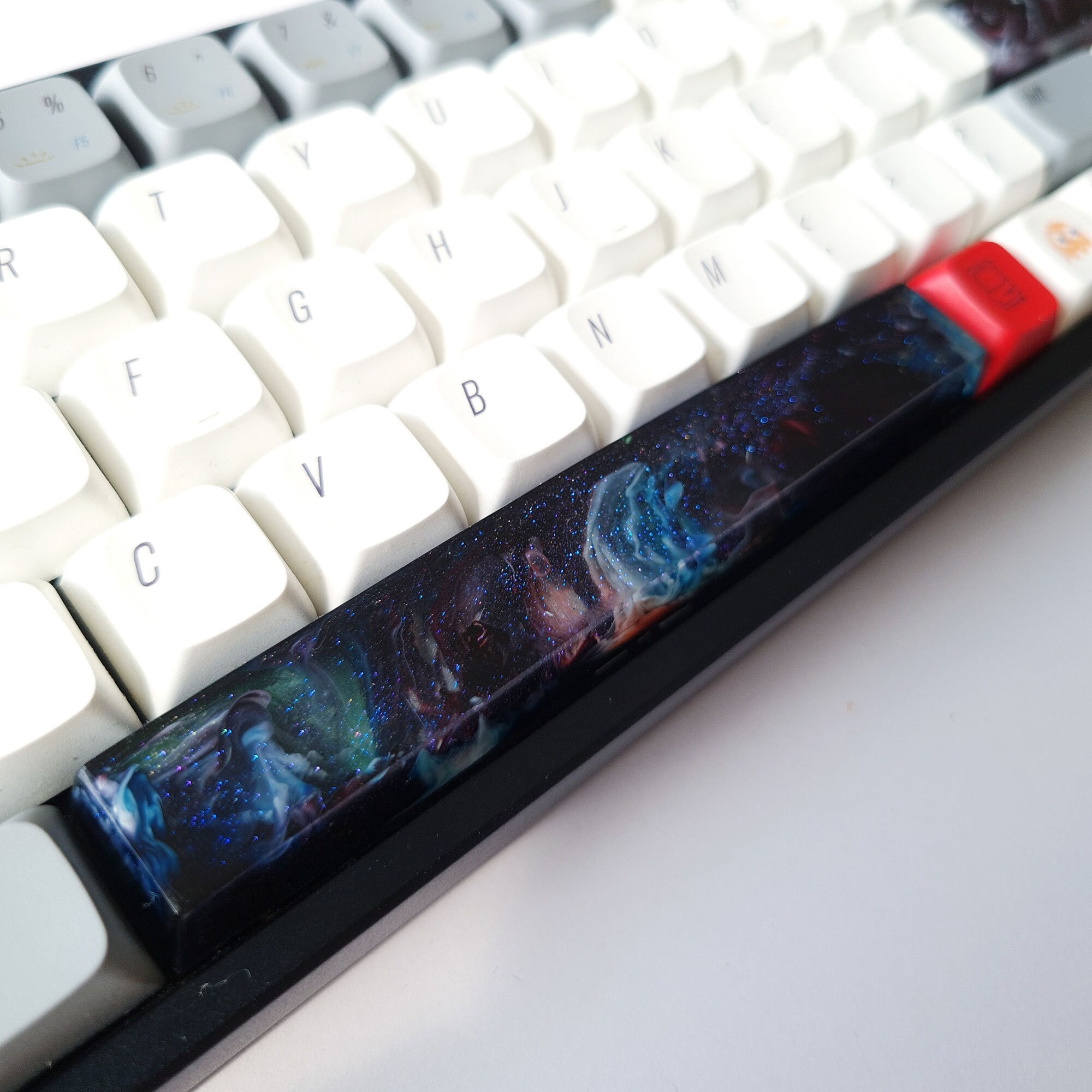 Epoxy Resin Artisan Keycap, Custom Keycaps, Interstellar Galaxy Keycap ...