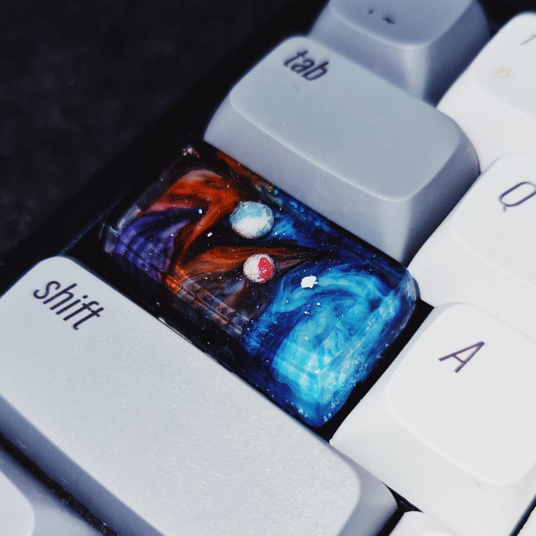 Space Artisan Keycap, Custom Keycaps, Interstellar Galaxy Planet Keycap ...