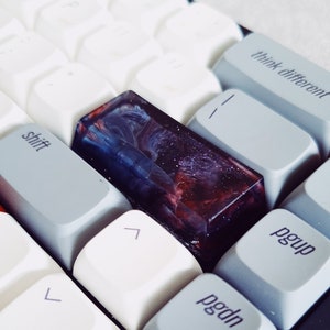 Epoxy Resin Artisan Keycap, Custom Keycaps, Interstellar Galaxy Keycap ...