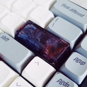 Epoxy Resin Artisan Keycap, Custom Keycaps, Interstellar Galaxy Keycap ...
