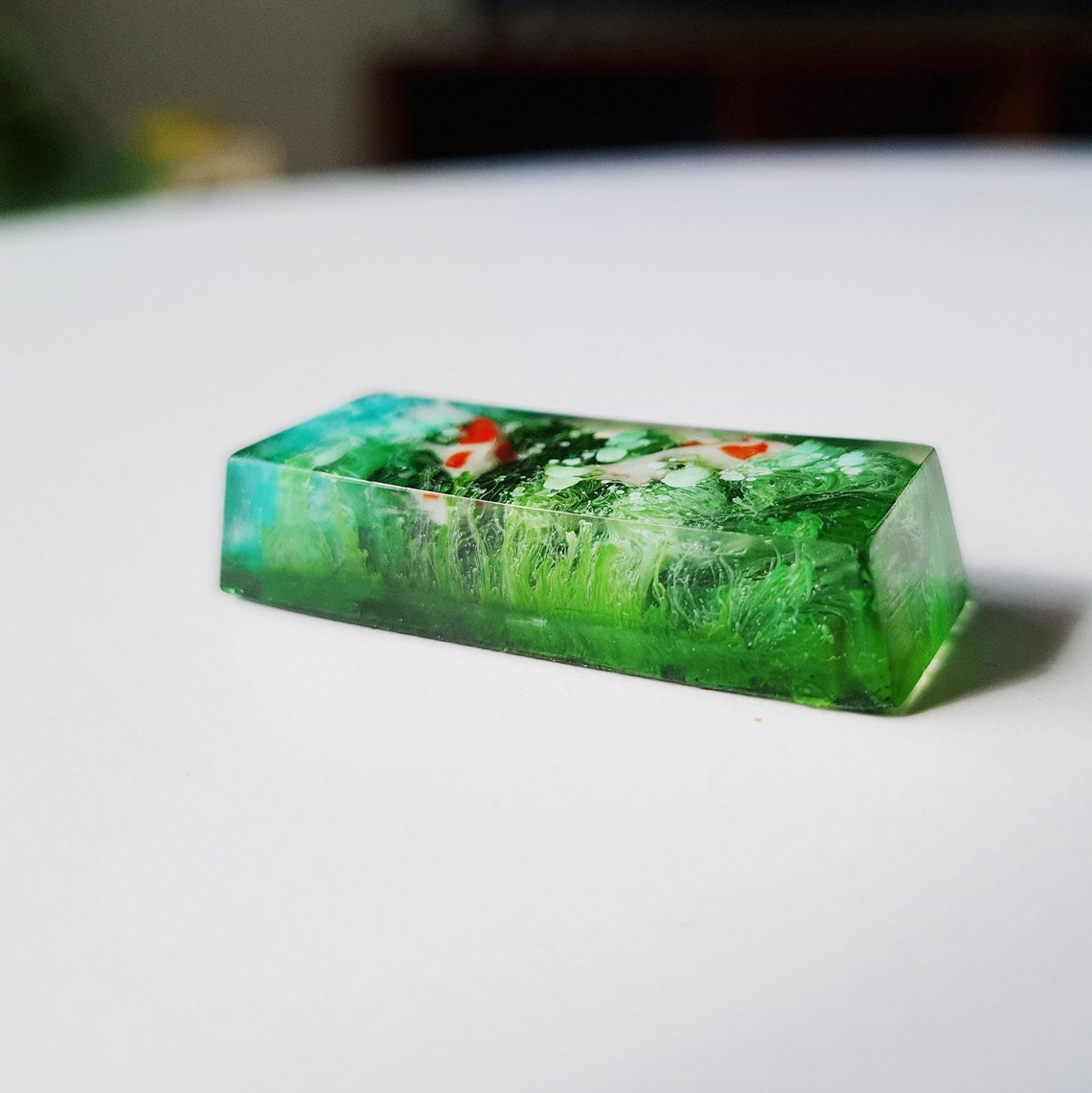 Epoxy Resin Artisan Keycap Custom Keycaps Botanical Koi - Etsy