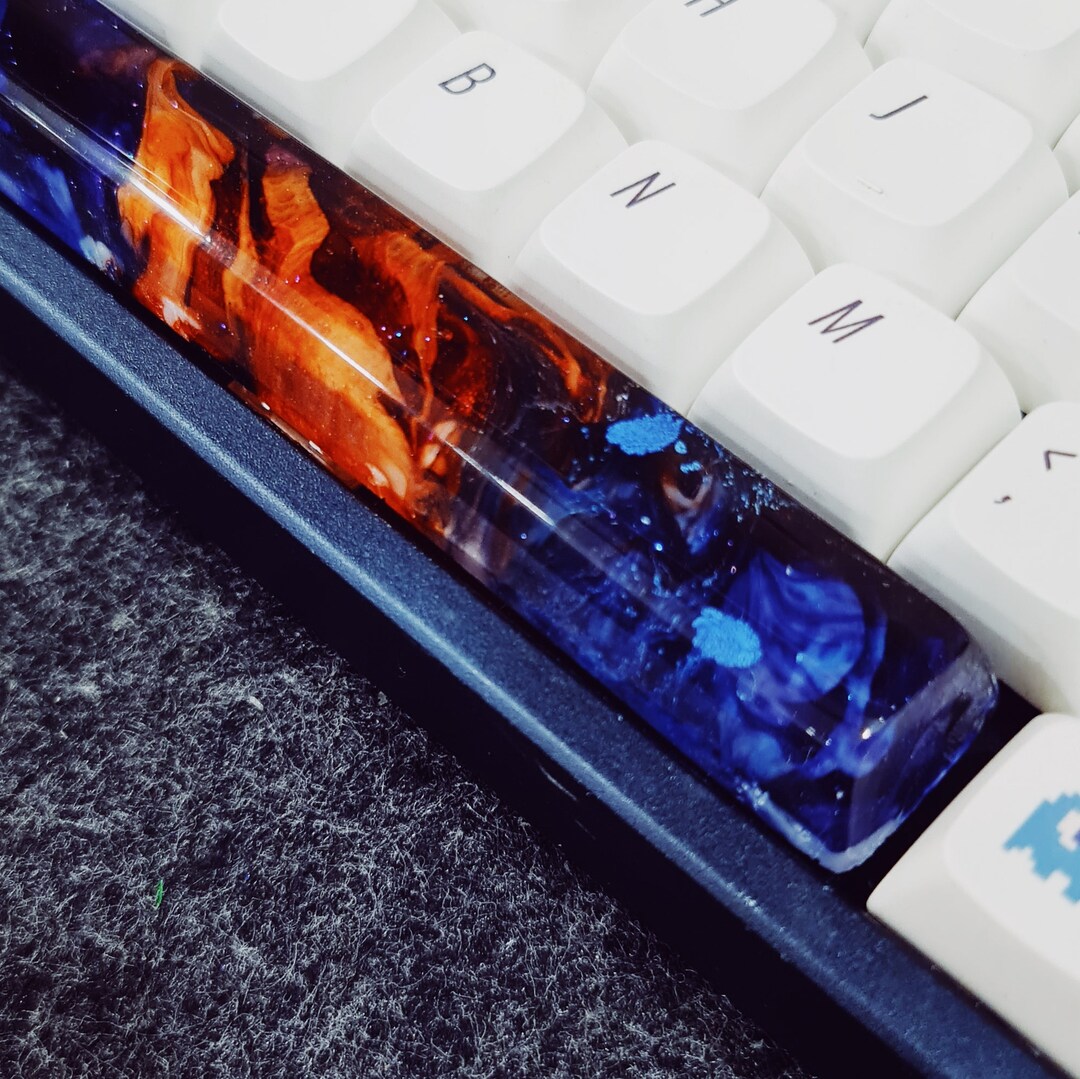 Epoxy Resin Artisan Keycap, Custom Keycaps, Interstellar Galaxy Keycap ...