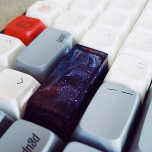 Epoxy Resin Artisan Keycap, Custom Keycaps, Interstellar Galaxy Keycap ...