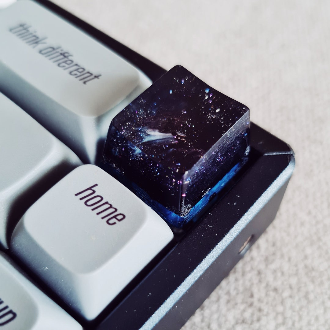 Epoxy Resin Artisan Keycap, Custom Keycaps, Interstellar Galaxy Keycap ...