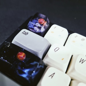 Space Artisan Keycap, Custom Keycaps, Interstellar Galaxy Planet Keycap ...