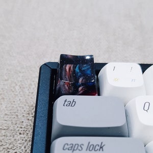 Epoxy Resin Artisan Keycap, Custom Keycaps, Interstellar Galaxy Keycap ...