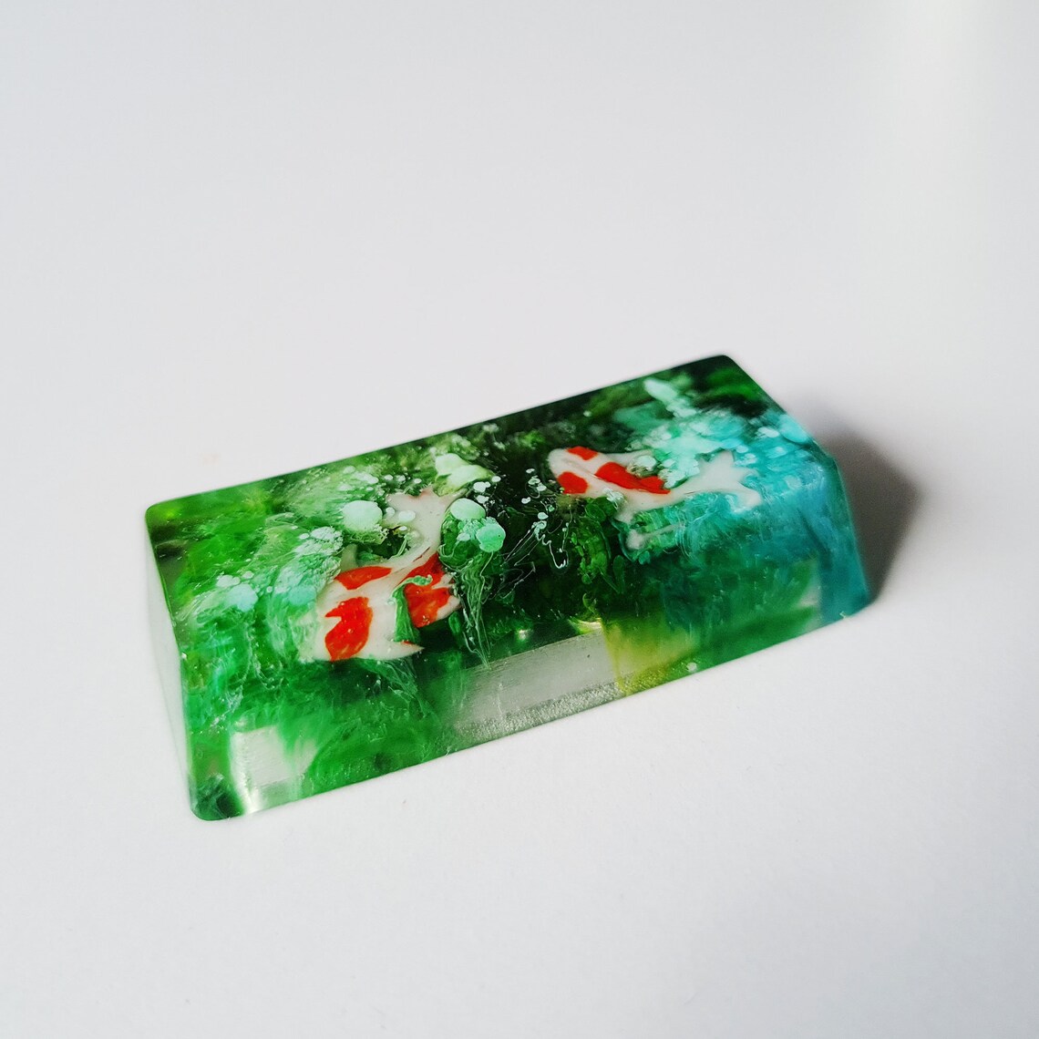 Epoxy Resin Artisan Keycap Custom Keycaps Botanical Koi - Etsy