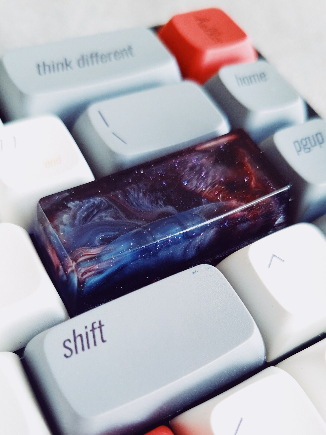Epoxy Resin Artisan Keycap, Custom Keycaps, Interstellar Galaxy Keycap ...