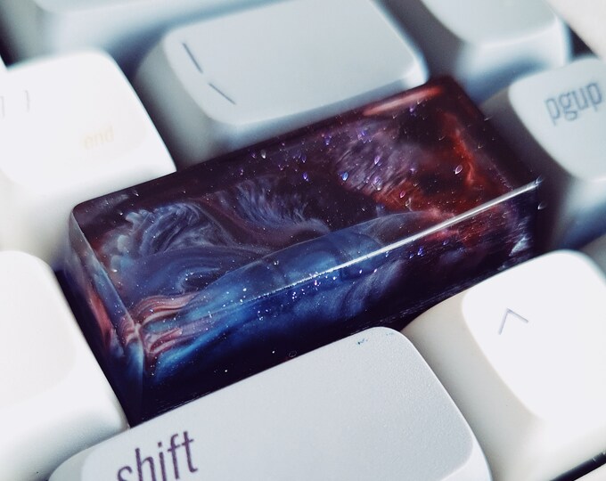 Epoxy Resin Artisan Keycap, Custom Keycaps, Interstellar Galaxy Keycap ...