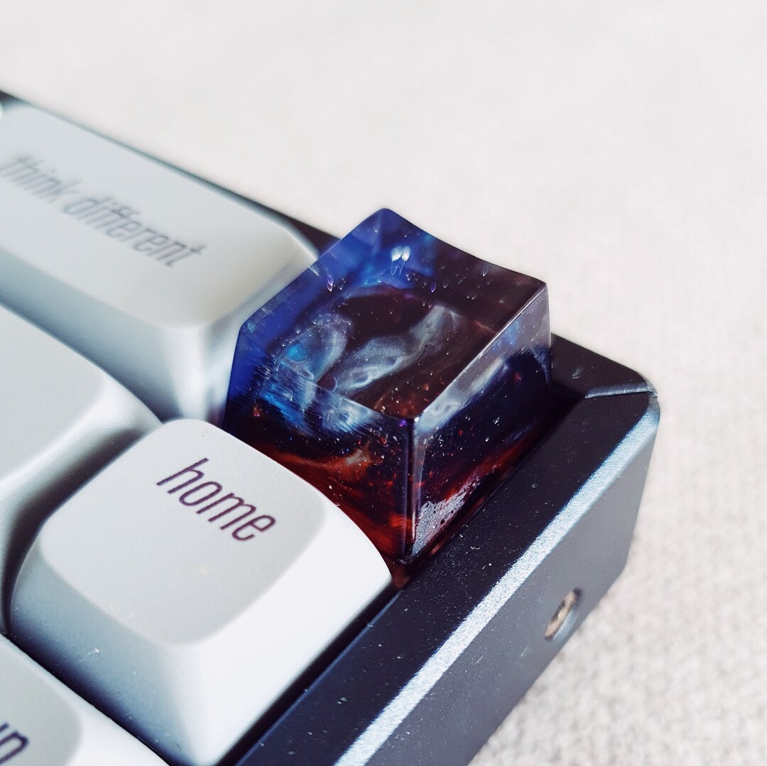 Epoxy Resin Artisan Keycap, Custom Keycaps, Interstellar Galaxy Keycap ...