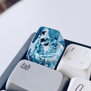 Epoxy Resin Artisan Keycap, Custom Keycaps, Botanical Koi Keycaps, SA ...