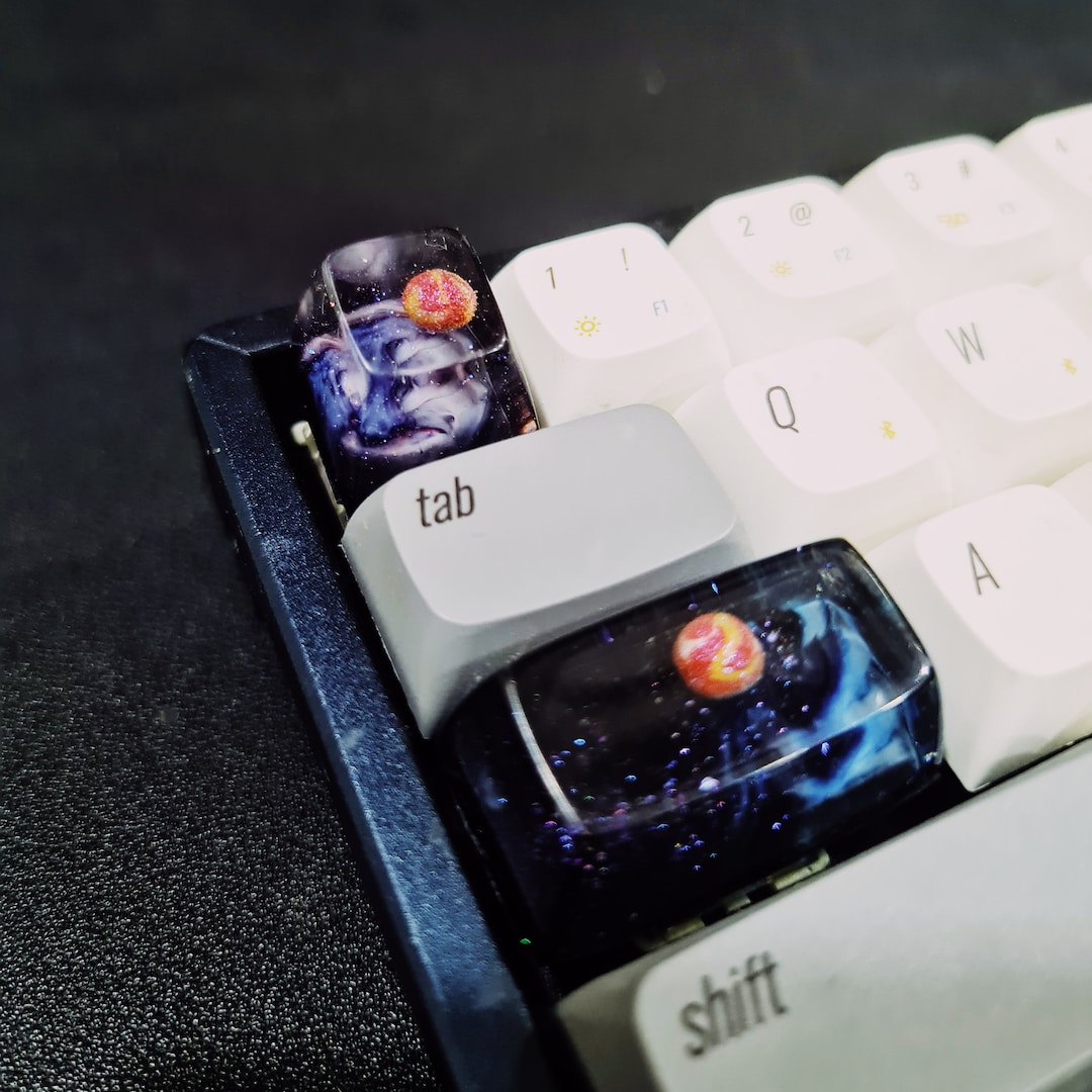 Outer Space Artisan Keycap, Custom Keycaps, Interstellar Galaxy Planet Keycap, SA Keycaps ...