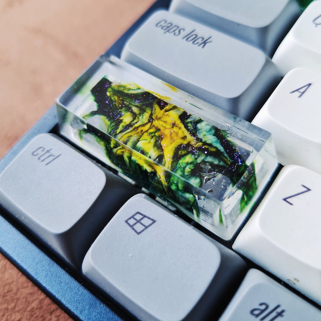 Epoxy Resin Artisan Keycap, Custom Keycaps, Interstellar Galaxy Keycap ...
