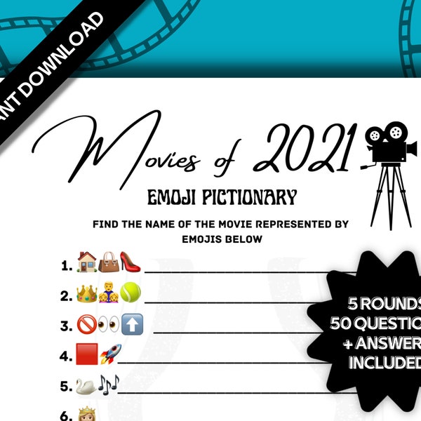 Emoji Movie Pictionary - Etsy