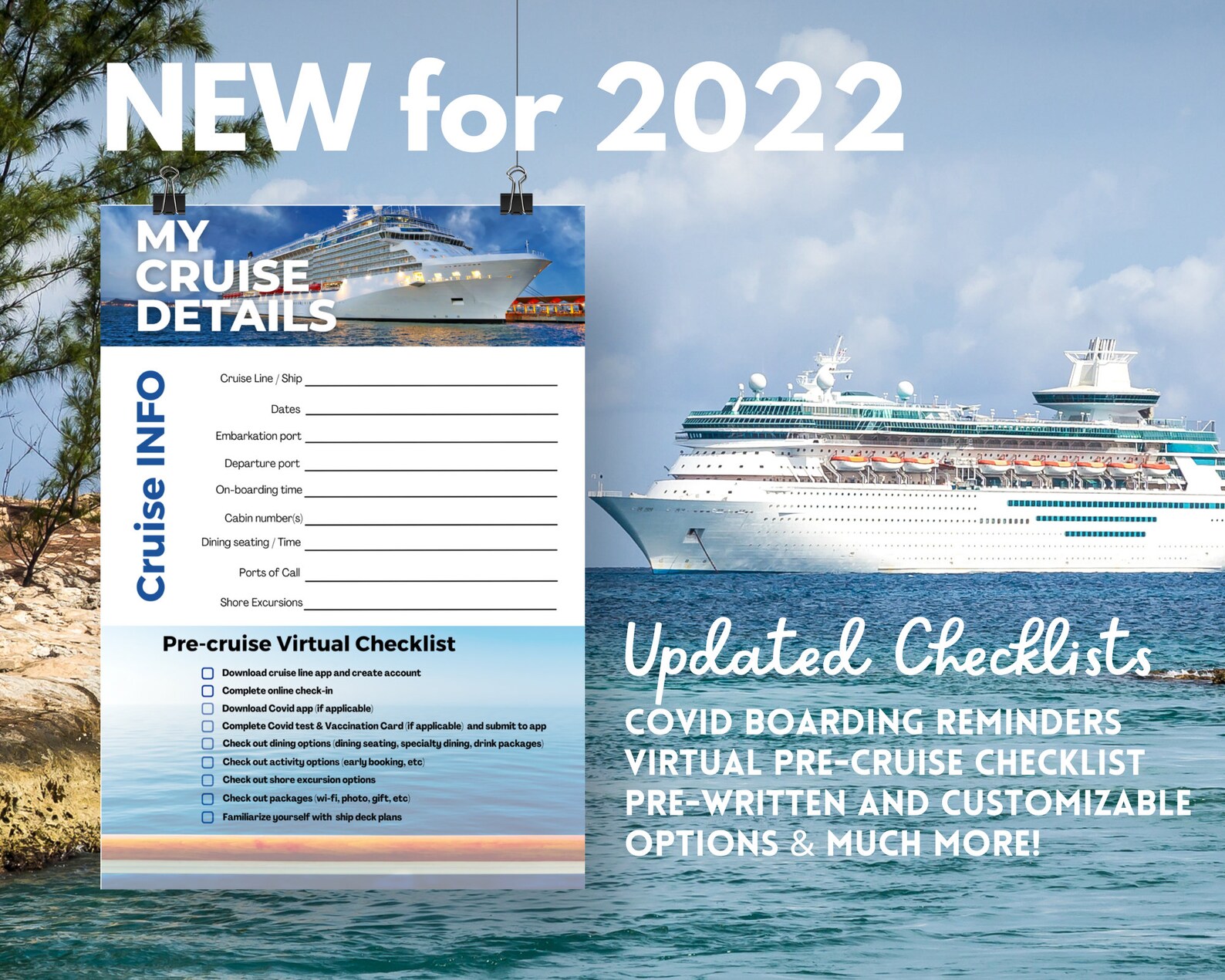 Instant Printable Cruise Checklist Digital Download Cruising - Etsy