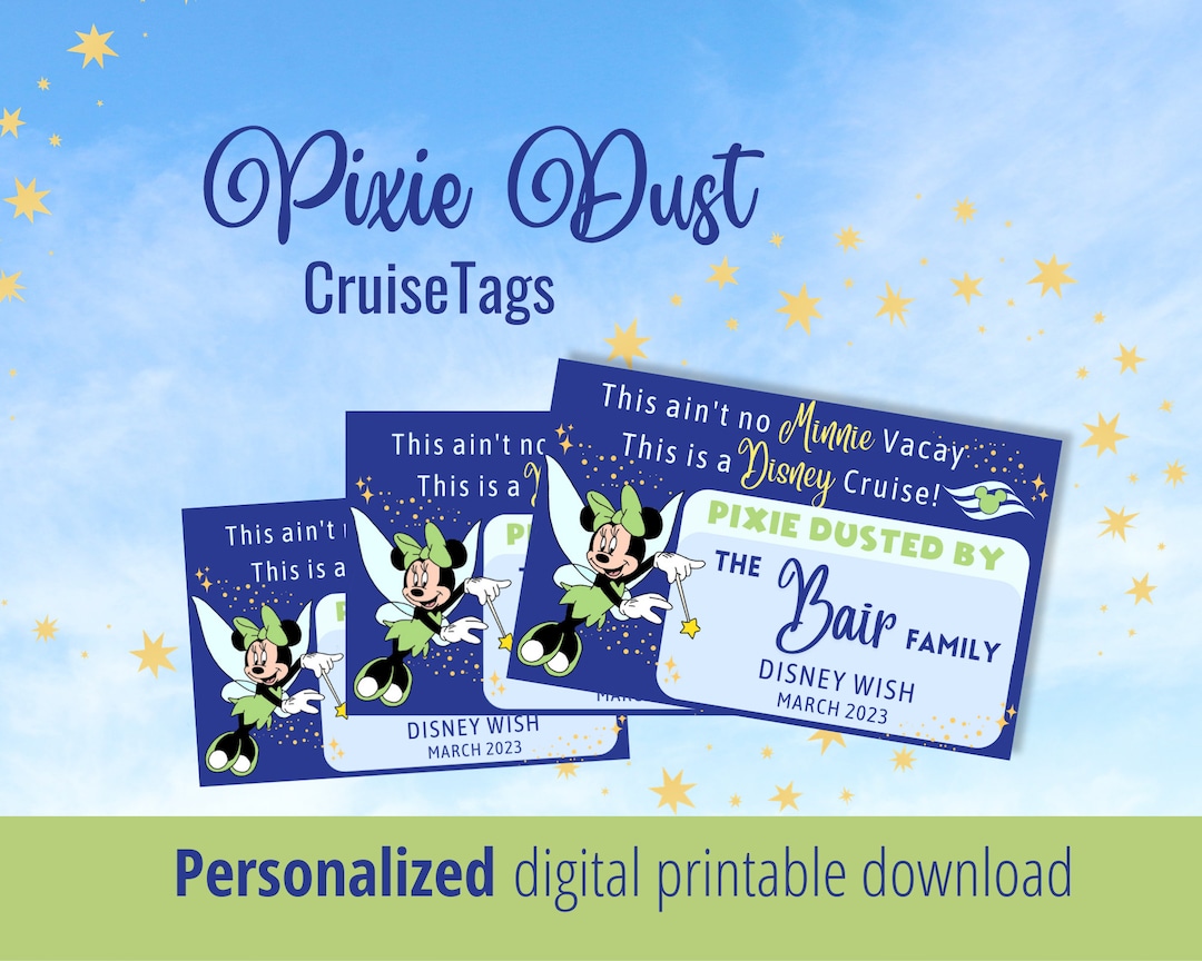 Pixie Dust Tag, Printable Digital Download, Fish Extender, Custom ...