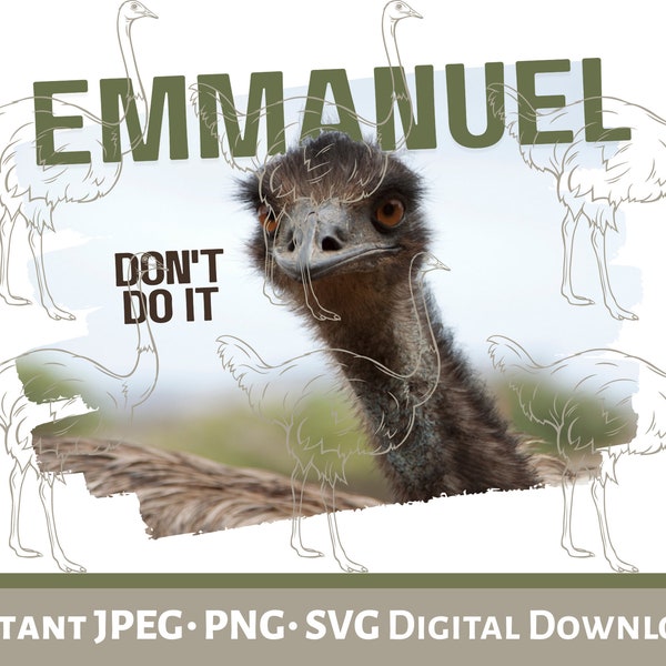 Funny Emu Png - Etsy