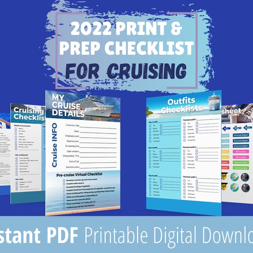 Ultimate Printable Cruise Checklist Instant Digital Download - Etsy