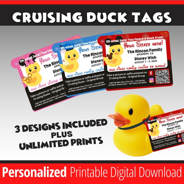 Princess Cruising Ducks Tags - Etsy
