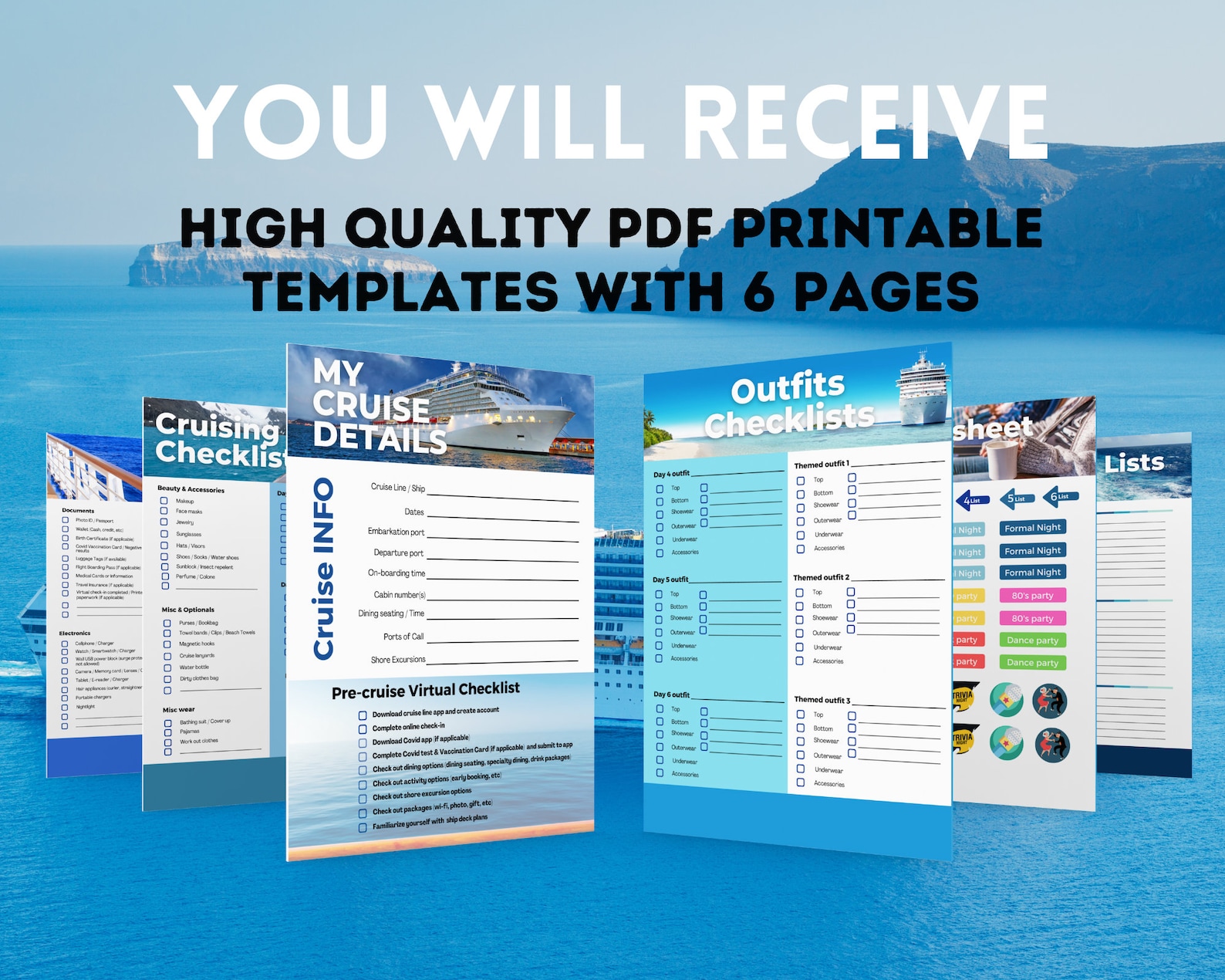 Instant Printable Cruise Checklist Digital Download Cruising - Etsy