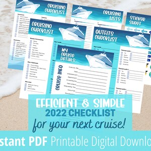 Instant Printable Cruise Checklist Digital Download Cruising - Etsy