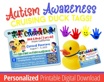 Autism Duck Tag - Etsy