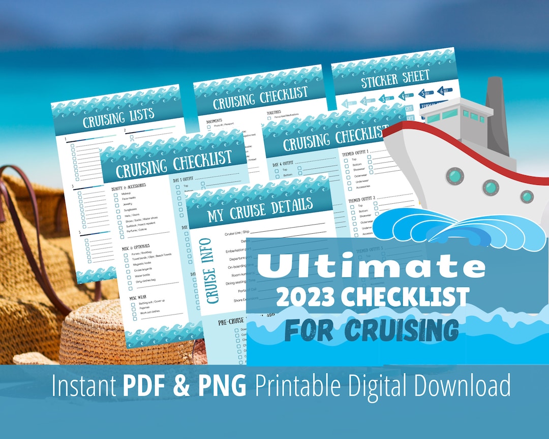 Ultimate Printable Cruise Checklist, Instant Digital Download, Cruise ...