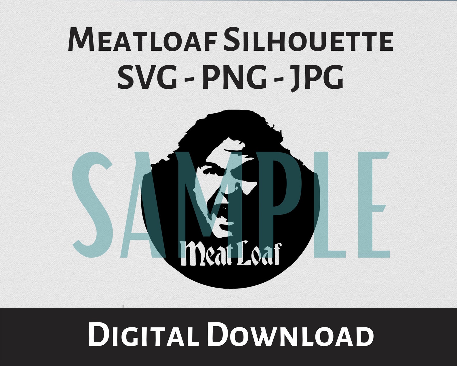 Meatloaf Silhouette Vector Digital Download SVG Vector PDF - Etsy