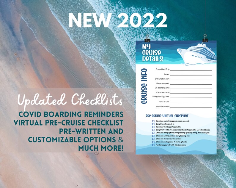 Instant Printable Cruise Checklist Digital Download Cruising - Etsy