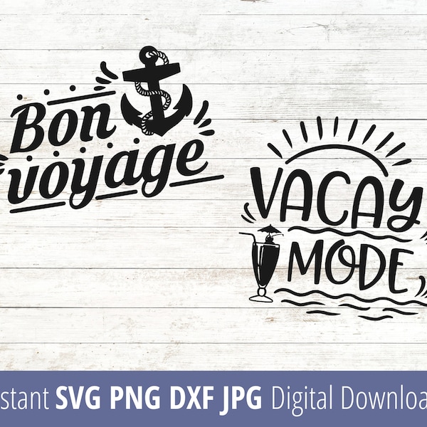 Bon Voyage Svg - Etsy